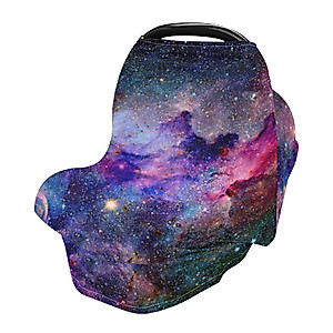 Nursing Cover Breastfeeding Scarf Space Galaxy- Baby Car Seat Covers, Infant Stroller Cover, Carseat Canopy(57)