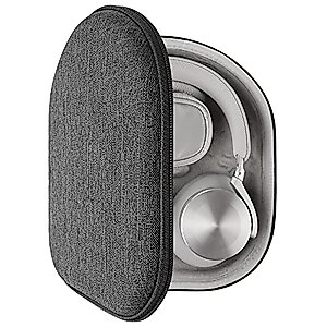 Geekria UltraShell Headphones Case Compatible with Bang & Olufsen Beoplay H95, H9 3rd Gen, H9i, H4, H9, H8 Case, Replacement Hard Shell Travel Carrying Bag with Cable Storage (Dark Grey)