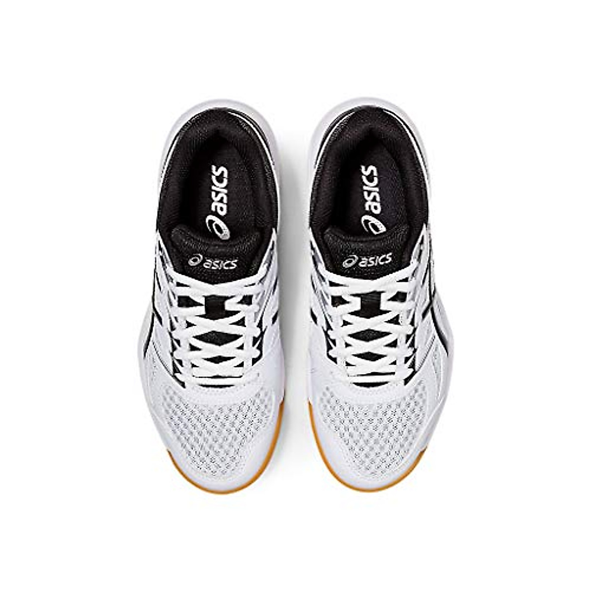 ASICS Kid's Upcourt 4 Grade School Volleyball Shoes, 2, White/Black