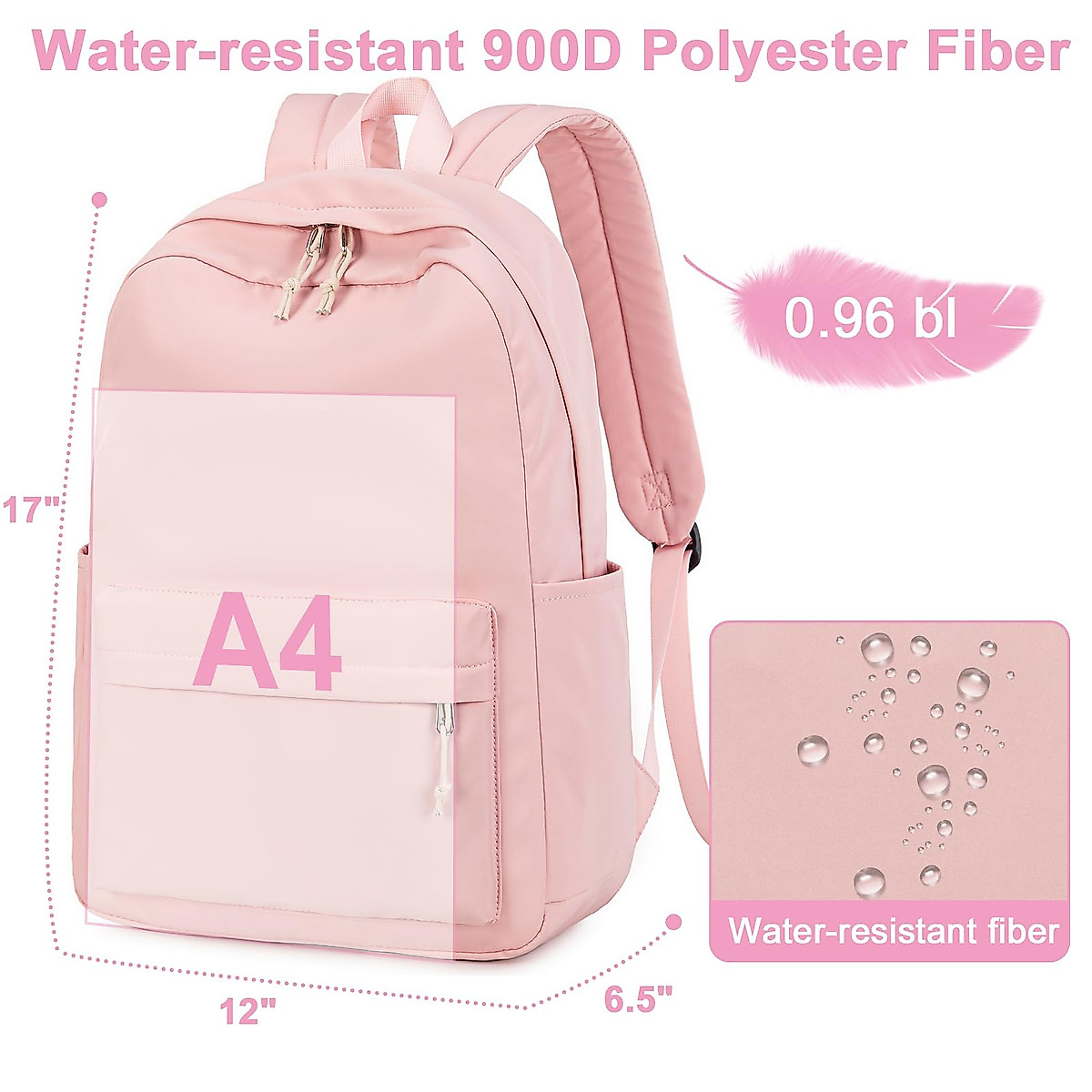 Backpack for Teen Girls Womens School Backpack Laptop Bookbags Travel Casual Rucksack Daypacks (Marble)