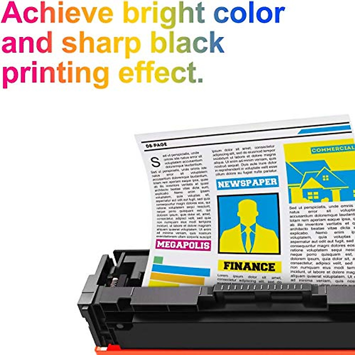 Uniwork Compatible Toner Cartridge Replacement for Canon 045 045H Cartridge 045 CRG-045H for Color imageCLASS MF634Cdw MF632Cdw LBP612Cdw MF632 MF634 Laser Printer Toner Ink, 4 Pack