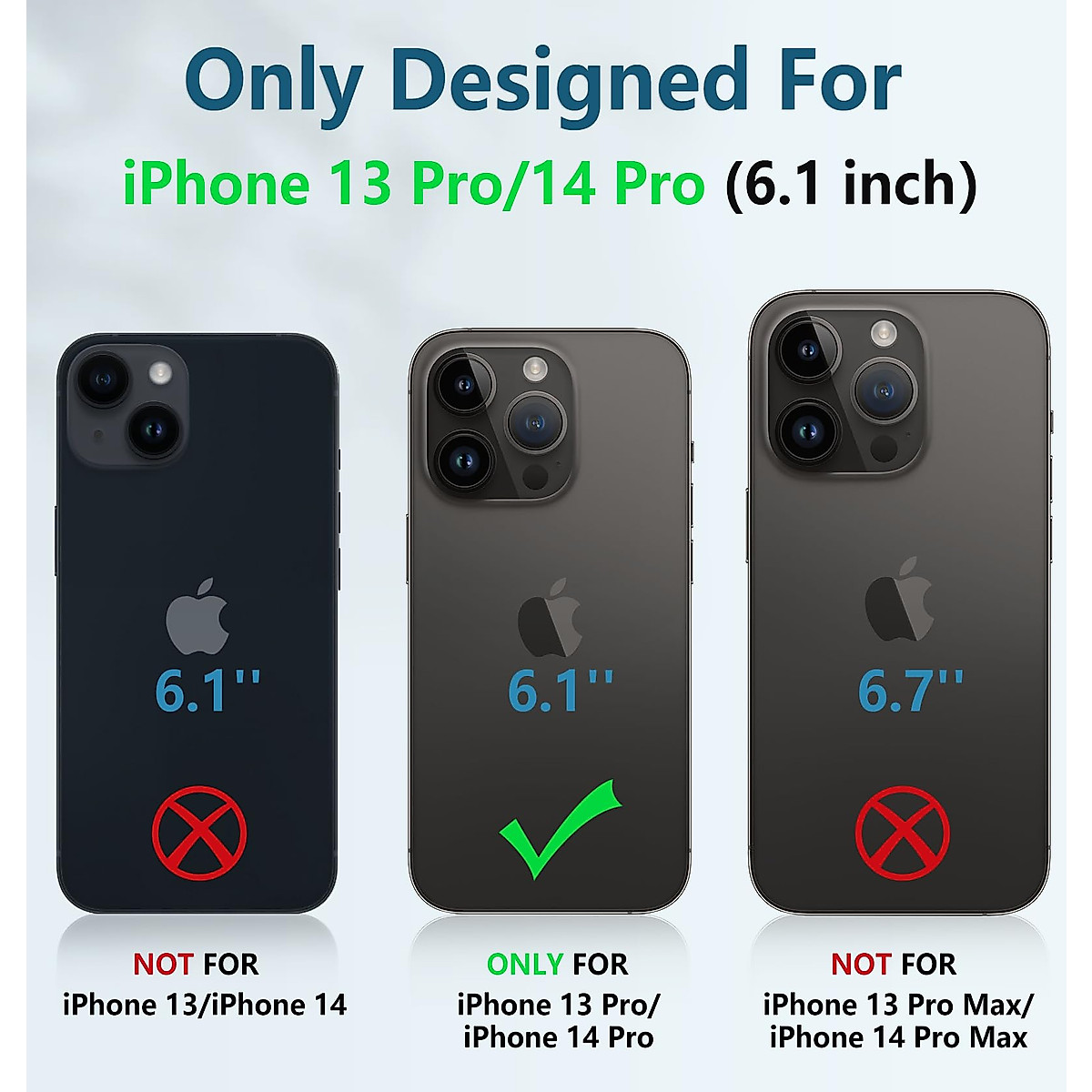 FNTCASE for iPhone 14-Pro Phone Case: Military Grade Drop Proof 13 Pro & 14 Pro Cases Mobile Cover with Kickstand & Slide | Rugged Shockproof Protective Cell Phonecase for Apple 14pro/13pro 6.1''