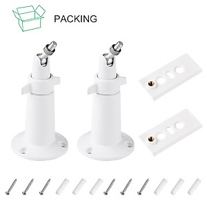 Wall Mount for Ring Spotlight Cam Plus/Pro (Battery), 360°Adjustable Indoor/Outdoor Sturdy Metal Mount Holder, Camera Not Included (2 Pack)