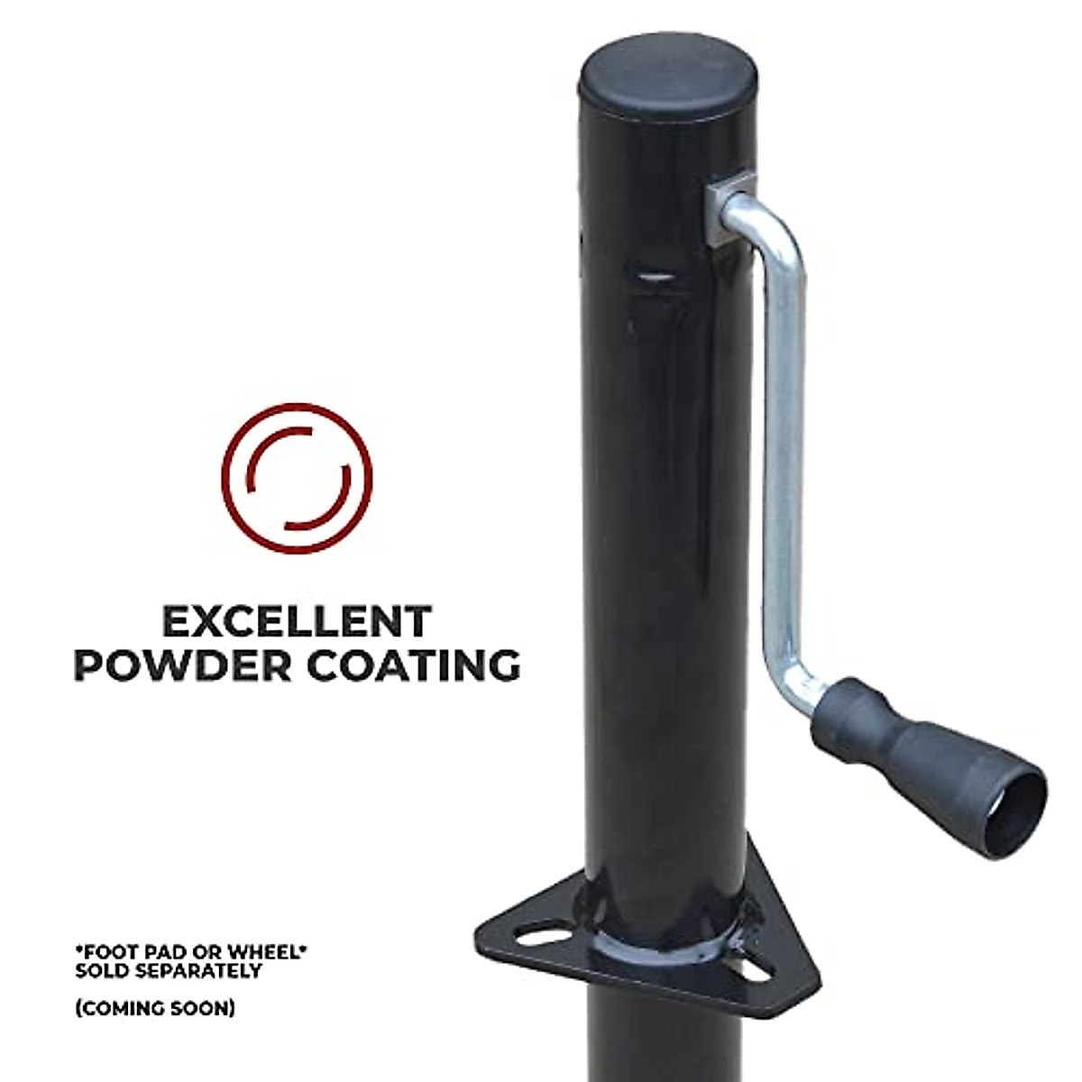 Side Wind Trailer Jack | 5000lb Capacity A-Frame | 14 4/5" Travel | Excellent Powder Coating | Great for Trailers, Campers, Boats, & More | BJ-5000SW-1