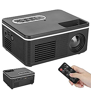 1080p Full HD Projector, Mini Domestic Projector LED Portable Minitype Support for Computer,Laptop,USB,HDMI,VGA-Home,Office,Outdoor Entertainment(US)
