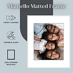 MANTELLO ESSENTIALS White Picture Frame 11x14-8x10 Matted Space or 11x14 No Mat Space- Pack of 3 Picture Frames 11x14