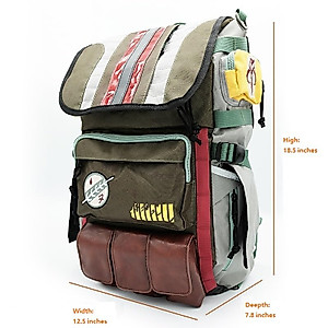 StarW Boba Cosplay Backpack Mens Outdoor Travel Casual Bag Laptop Laptops Knapsack