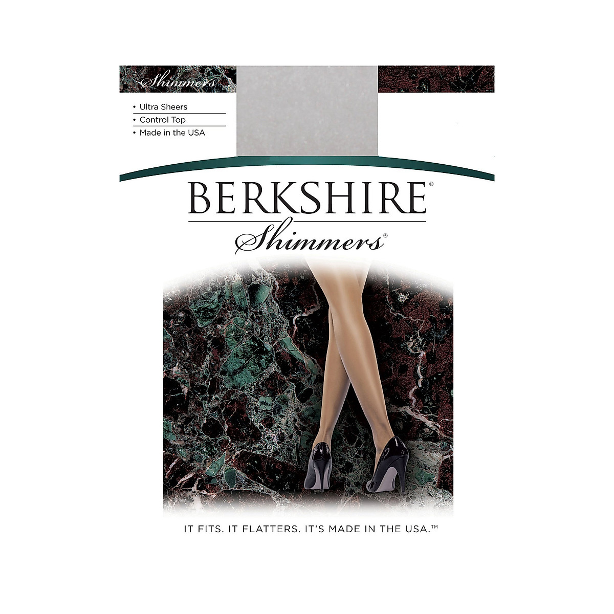 Berkshire womens Shimmers Ultra Sheer Control Top 4429 pantyhose, Silver, 3 US