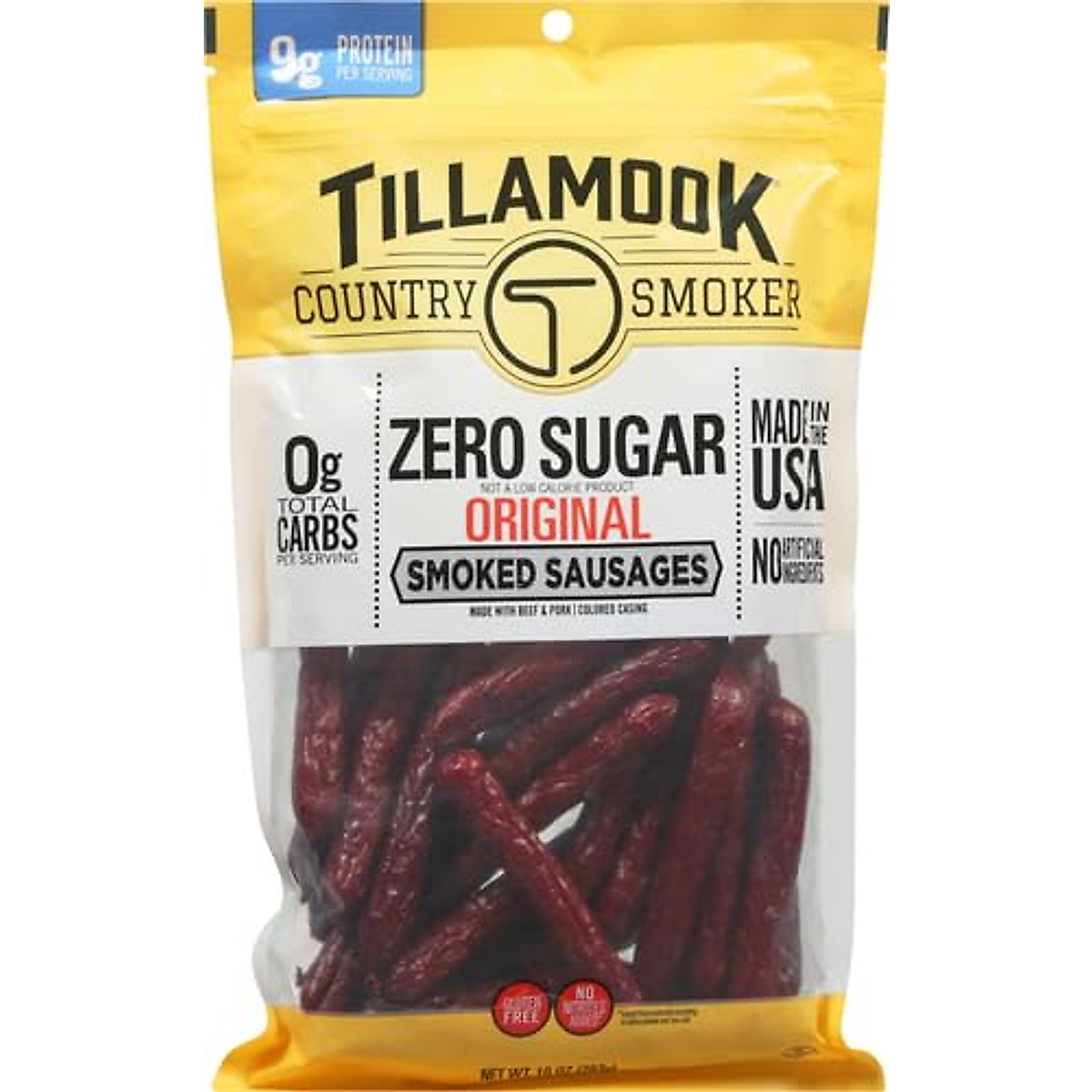 Tillamook Country Smoker Keto Friendly Zero Sugar Smoked Sausages, Original, 10 Ounce