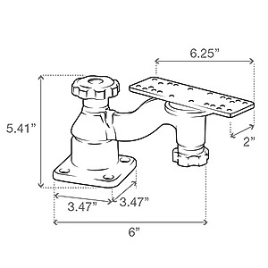 RAM Mounts Horizontal 6" Swing Arm Mount for Fishfinders & Chartplotters RAM-109HU Compatible with Garmin, Humminbird, Lowrance + More