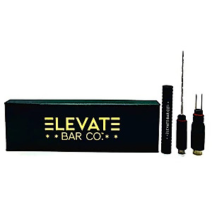 Elevate Bar Co.™ Heavy Duty 4-in-1 Cigar Punch Tool, Dual Size Punch (20 – 70 Gauge Cigar), Enhance Draw Pick Tool, and 2-Prong Nubber