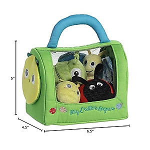 Aurora® Engaging Baby Talk™ My Critter Keeper™ Baby Stuffed Animal - Sensory Delight - Interactive Learning - Multicolor 8 Inches