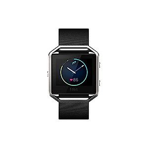 Fitbit Blaze Smart Fitness Watch,Time Display Black, Silver, Large (6.7 - 8.1 Inch)