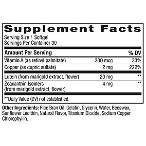 OLLY Ultra Strength Eye Softgels, Blue Light Eye Supplement with Lutein and Zeaxanthin, Supports Eye Health, Reduces Eye Strain, 30 Day Supply - 30 Count