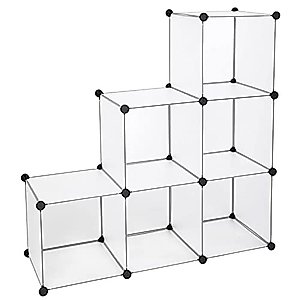 NA Cube Storage Organizer Cube Bookshelf Closet Organizer and Storage Items Space-Saving Plastic Storage Unit White