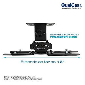 QualGear PRB-717-Blk Ceiling Mount Projector Accessory,Black Mount