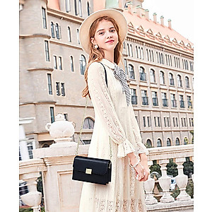 Glamorstar Purse Chain Strap Leather Crossbody Metal Replacement Straps for Shoulder Handbag Clutch Bags Satchels Gold Black 100cm/39in