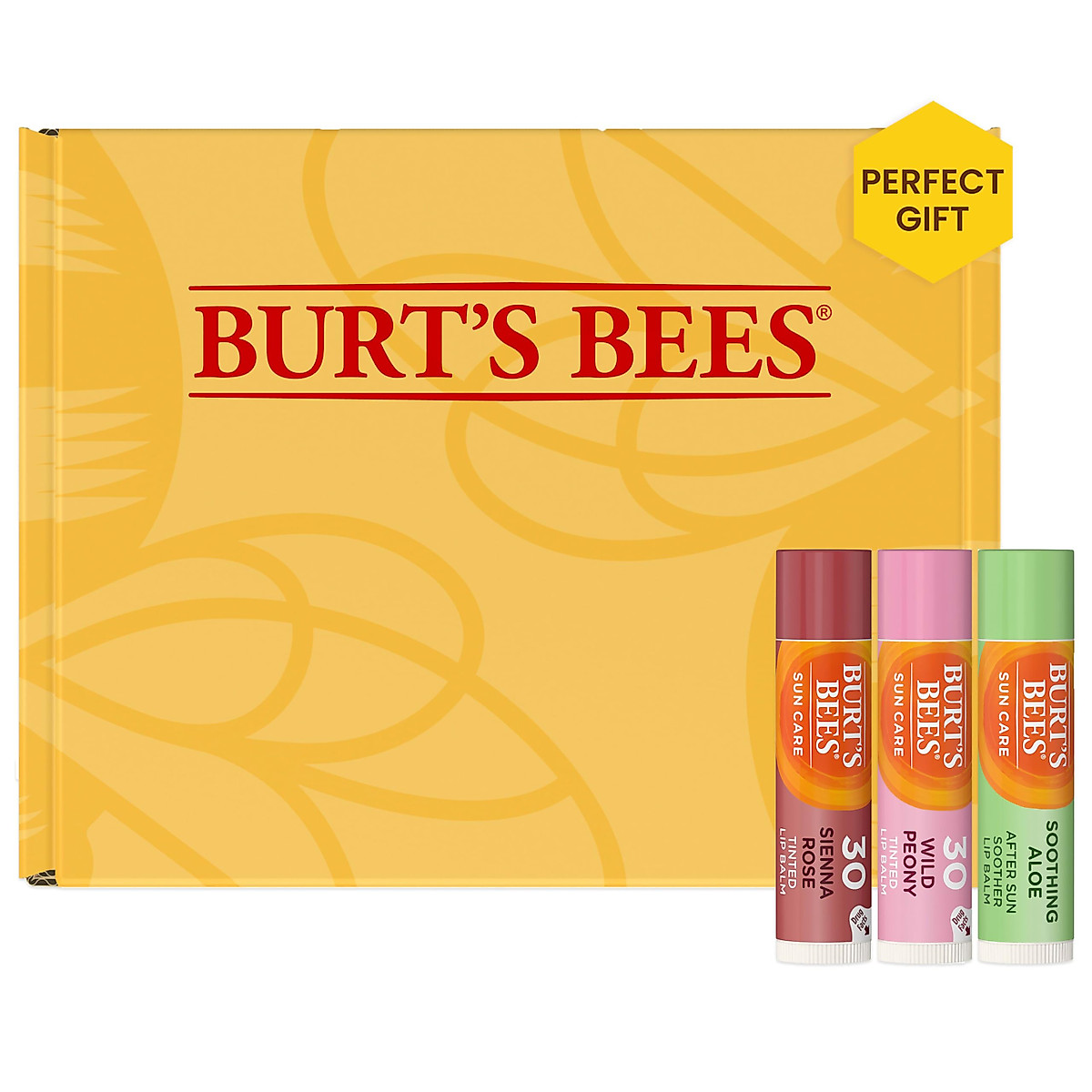 Burt's Bees SPF Lip Balms - 3 Pack Includes SPF 30 Tinted Lip Balms (2) & Soothing Aloe Lip Balm (1) with Aloe Vera, Coconut Oil & Shea Butter to Moisturize Dry Lips & After Sun Care