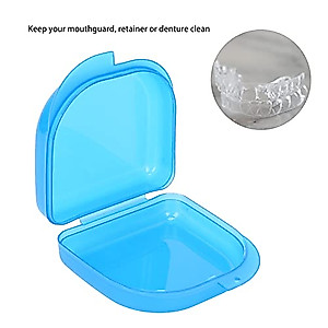 Denture Case, Compact Portable Dustproof Denture Storage Box 4pcs Plastic Mellow Firm Sturdy for Dental Clinic for Home Travel for Men Women