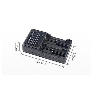 26650 Battery Charger 2-Bay Fast Charging for 18650 26650 14500 3.7 4.2V Rechargeable Lithium Batteries - Not Battery
