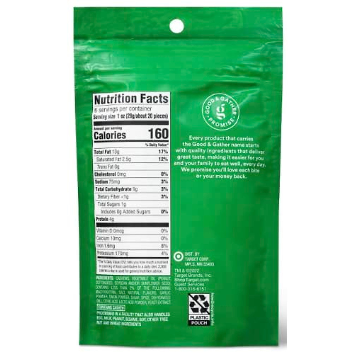 GG Dill Pickled Cashews 6 Oz. (1 Pack)