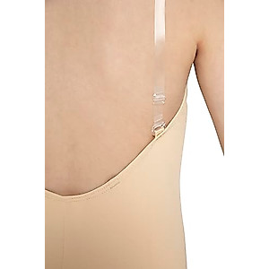 Capezio girls Over's and Under Camisole Leotard, Nude, Large