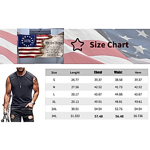 Heralady 4th of July Shirts Mens Muscle Tank Top Sleeveless Graphic Gym Workout American Flag Shirt P5 XLarge