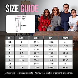 Thermajane Long Johns for Women - Thermal Leggings for Women, Fleece Lined Thermal Underwear Bottoms (Medium, Black)