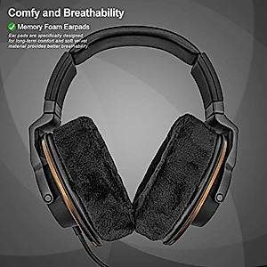 Replacement Ear Pads Compatible with HD668B, SR850, ATH-A900, ATH-AD500X, ATH-A700, AD700X, AD900X, ATH-A990z, ATH-R70X, ATH D700X, AD1000X, AD2000X Headphones (Velour Black)