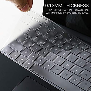 CaseBuy Ultra Thin TPU Keyboard Cover for 2022 2021 Microsoft Surface Pro 9 8 13 inch i5 i7 Touchscreen & Surface Pro X 13" 2020 2019 Protector Accessories, Clear