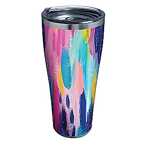 Tervis 1346591 Etta Vee - Cosmos Stainless Steel Insulated Tumbler with Clear and Black Hammer Lid, 30oz, Silver