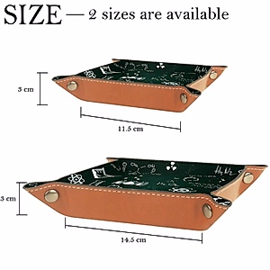 Leather Tray Valet Tray Bedside Organizer Desk Storage Plate Catchall School Lesson Blackboard