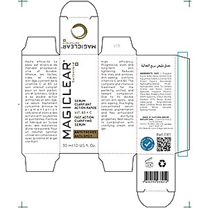 Luxury Dark spot remover for Face and Body Serum - Age spot corrector Acne scar - Anti aging - Bleaching Vitamin C organic Swiss brand Magiclear 30 ml