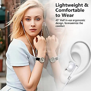 USB C Headphone, USB Type C Wired in-Ear HiFi Digital Earphones with Mic Stereo Bass Noise Canceling Earbuds Compatible with Samsung Galaxy S23/S23 Ultra/S22/S22+/S21FE/A53, Google Pixel 7/7Pro/6/5/4