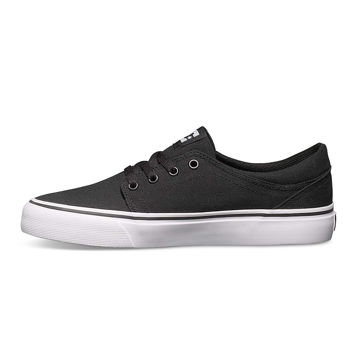 DC Womens Trase TX Skate Shoe, Black/White, 12 D US