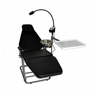 Portable Foldable Chair with LED Exam Light Lamp and Tray + Doctor's Stool Nylon Bag