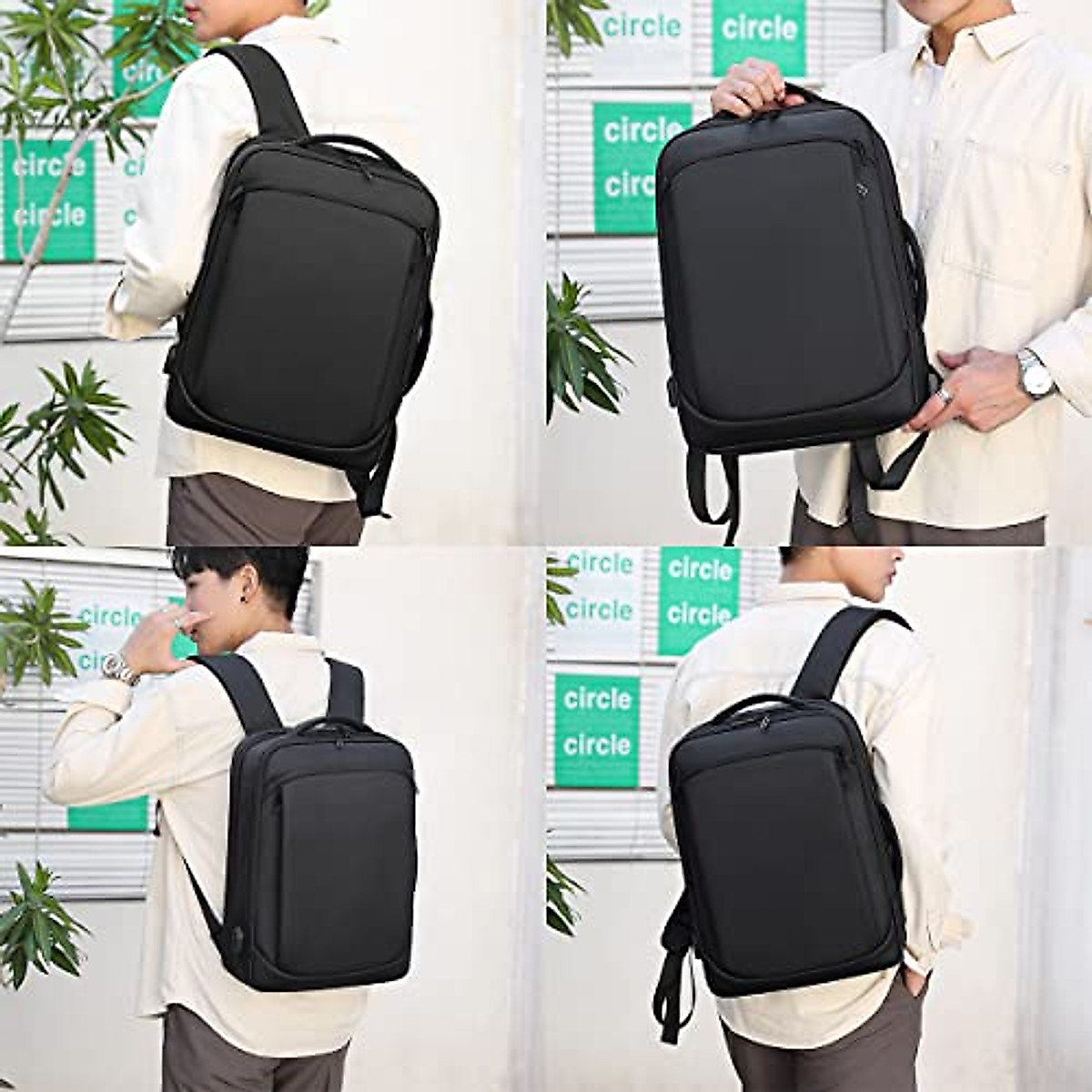 Womleys Laptop Backpack, 15.6 Inch Water Resistant Travel Business Backpack for Men Women,College School Bookbags Daypack (2#Black)