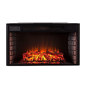 SEI Furniture 33” Widescreen Electric Firebox w/Remote Control, Black