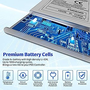 PS5 Controller Battery, [2800mAh] High Capacity Replacement New 0 Cycle Li-ion Battery for Sony Playstation 5 Dualsense Controller CFI-ZCT1 W B U Replace PS5 LIP1708 Battery Pack with Tool Kit