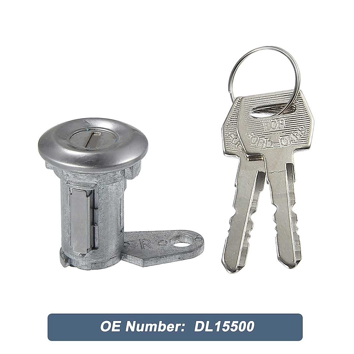 X AUTOHAUX 1 Set DL15500 Car Door Lock Cylinder W/Keys for Ford F100 1967-1979 for Ford F150 1975-1979 for Ford F250 F350 1967-1979