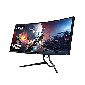 Acer Nitro XR343CK Pbmiipphuzx 34" UltraWide QHD 3440x1440 1900R Curved Gaming Monitor | AMD FreeSync Premium | 180Hz | DisplayHDR400 | DCI-P3 98% | 1 x USB 3.1 Type-C, 2 x Display Port & 2 x HDMI 2.0