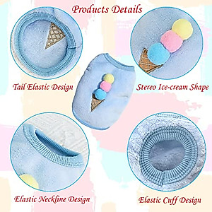 CooShou 4 Pieces Bunny Clothes for Rabbits- Small Animal Guinea Pig Warm Vest Clothes Costume Soft T-Shirt for Kitten Ferret Chihuahua Puppy Mini Dog and Small Animals XXS