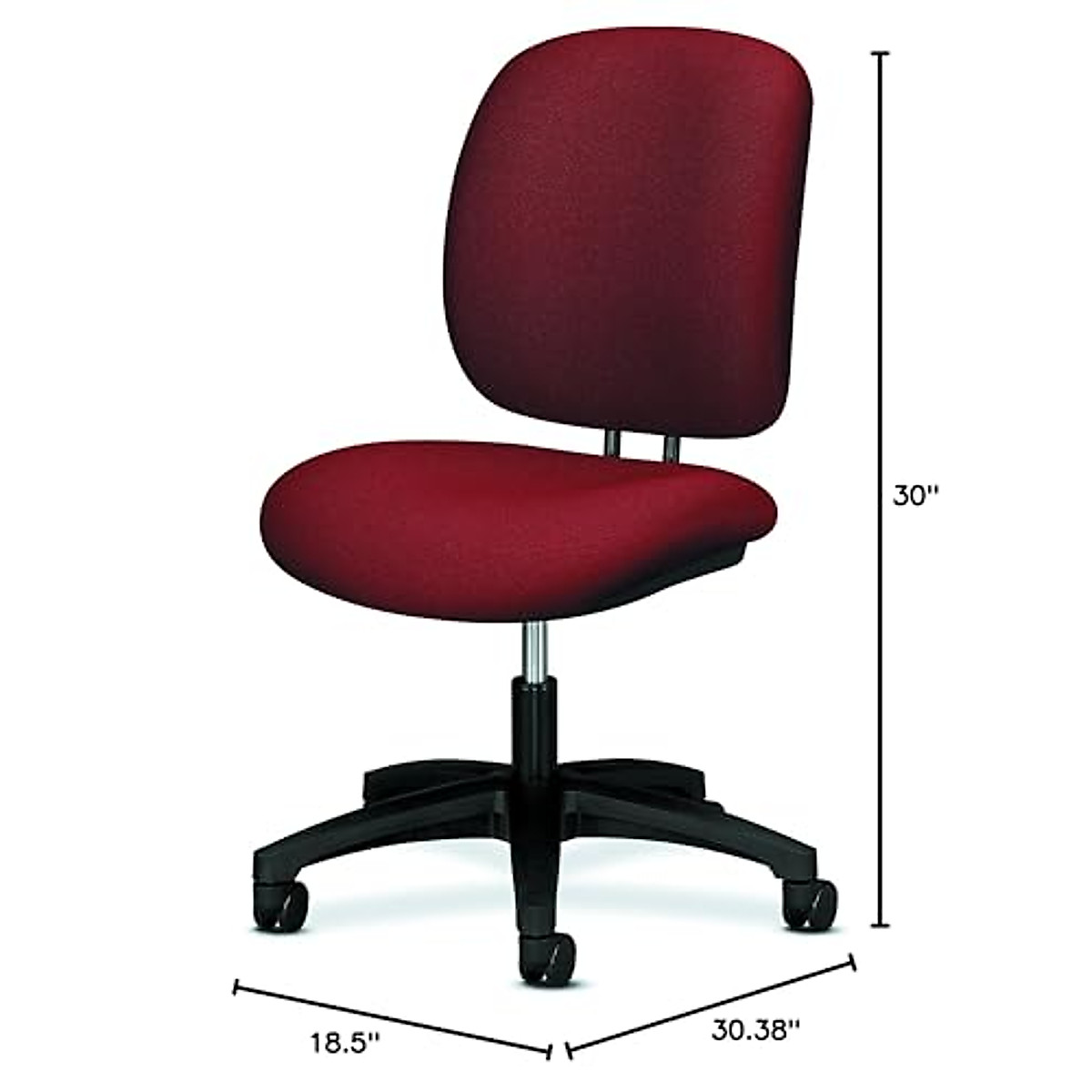 HON Comfortask Task Swivel Chair, Burgundy