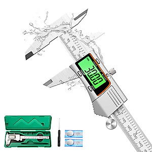 Raynesys Digital Caliper 12 inch 300mm Micrometer Caliper All Stainless Steel Electronic Diameter Measuring Tool with Large LCD Screen for Household/Jewelers/DIY