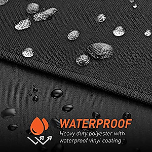 Arcedo Small Grill Cover for Outdoor Grill 32 Inch, 2 Burner Grill Cover, Heavy Duty Waterproof Gas BBQ Grill Cover for Weber Spirit, Charbroil, Nexgrill, and More Grills with Collapsed Side Tables