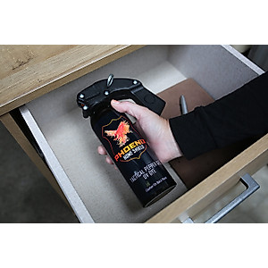 Phoenix Home Shield – Home Defense Unit - Pepper Gel with UV Dye - Full Grip, Pull Pin, Gel is Safe & amp Maximum Strength, Maximum Distance + Maximum Bursts = Maximum Safety, 25 Foot Range