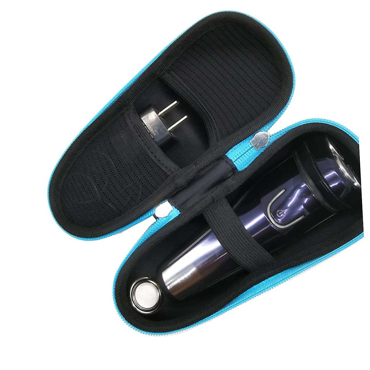 FOMIYES 3pcs Box Razor Storage Box Travel Razor Case Mesh Pouch Blue Sturdy Pu Compact Electric Shaver Organizer Razor Container