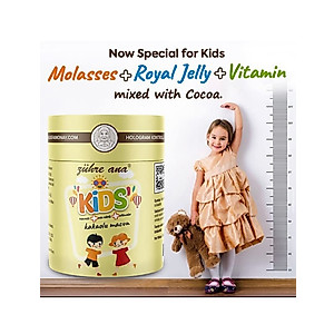 Zuhre Ana Natural Kids Cacao Propolis Paste - Bee Propolis Extract - Natural Immune Support & Gluten Free - Energy Boost, Mental Clarity - Bee Pollen, Royal Jelly (8 oz) (Pack of 1)