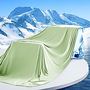 ABENE California King Green Cooling Dual Layer Mattress Topper for Hot Sleepers, Breathable Cool Fitted Sheet for Night Sweats Relief Plus Thick Mattress Pad Cover Soft Pillowtop with Deep Pocket