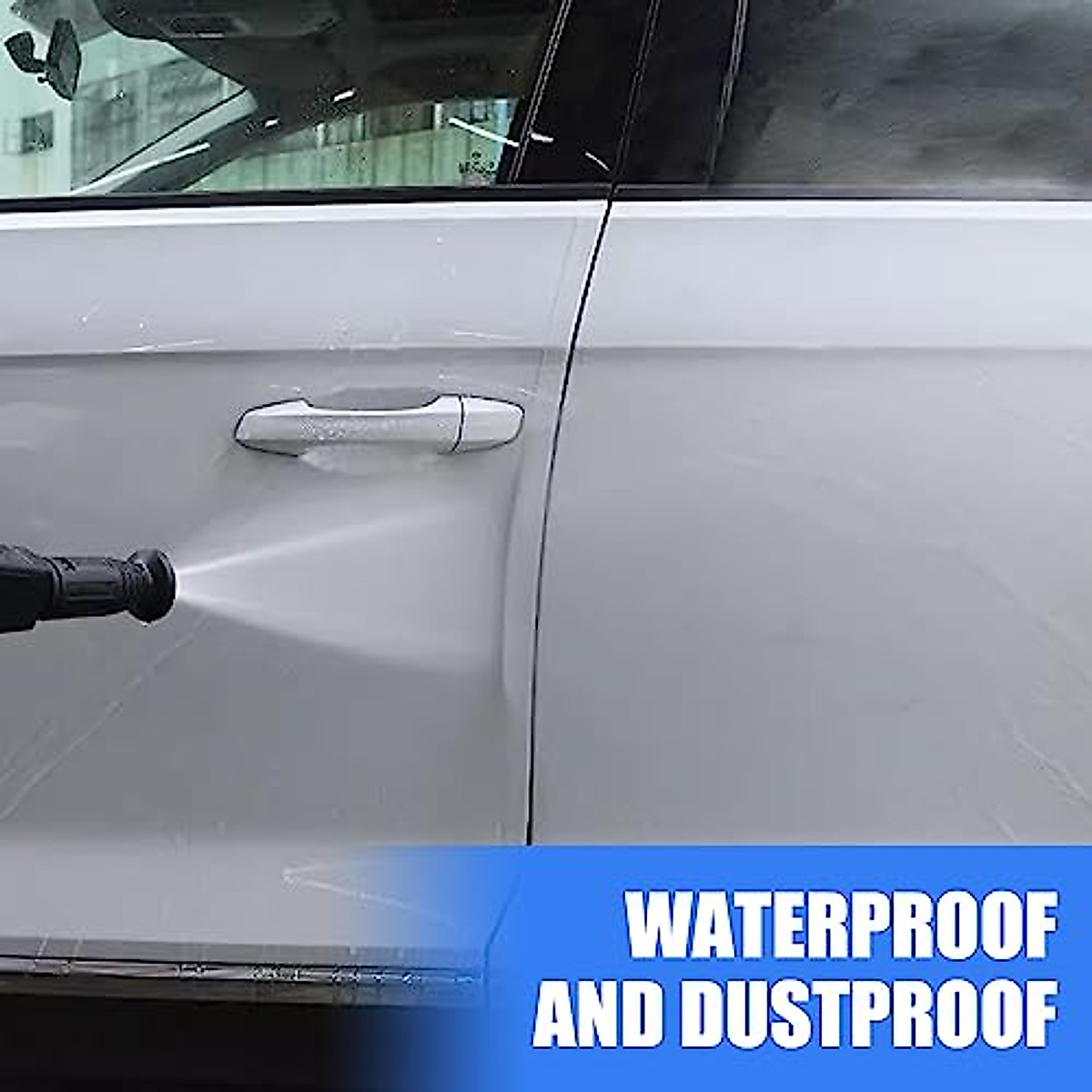 Dewkou Pack-1 Car Door Edge Guard Sill Protector, 2.75In x 32.8Ft Car Threshold Strip Door Anti-Collision Strip, Universal Car Door Sill Protection (Transparent)